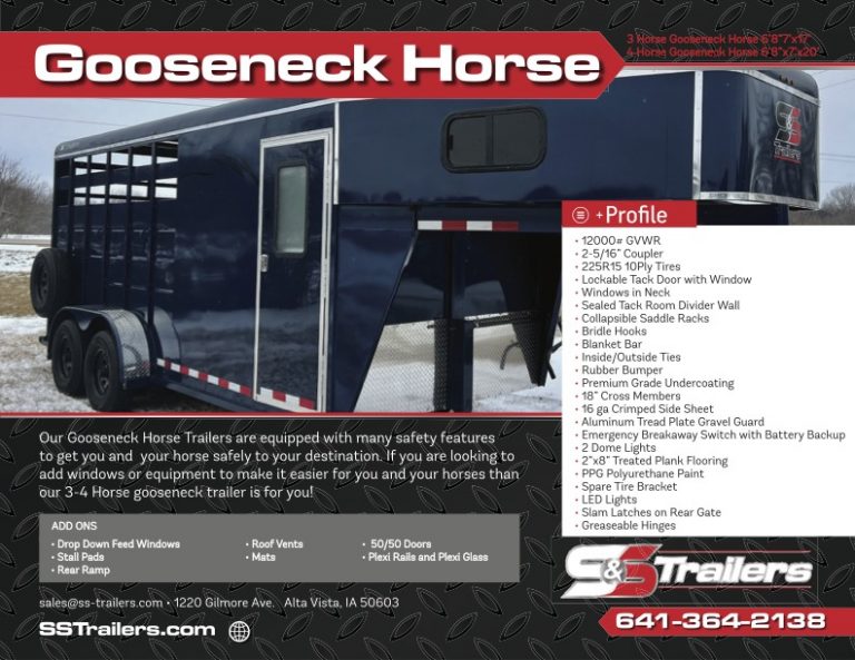 Gooseneck Horse Trailers | S&S Trailers | Horse Trailers |Safe ...