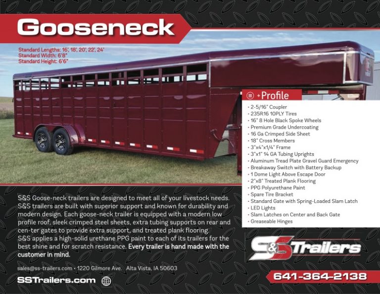 Gooseneck Stock Trailers | S&S Trailers | Livestock Trailers | Durable ...